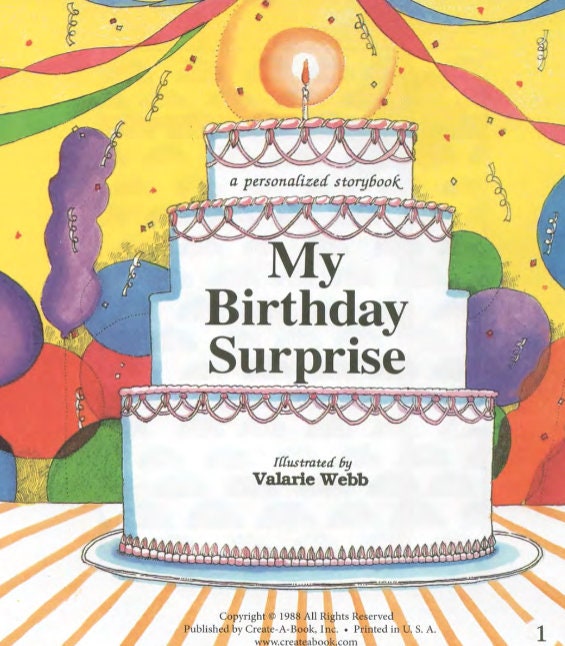 Personalized Children's Book My Birthday Surprise - Etsy