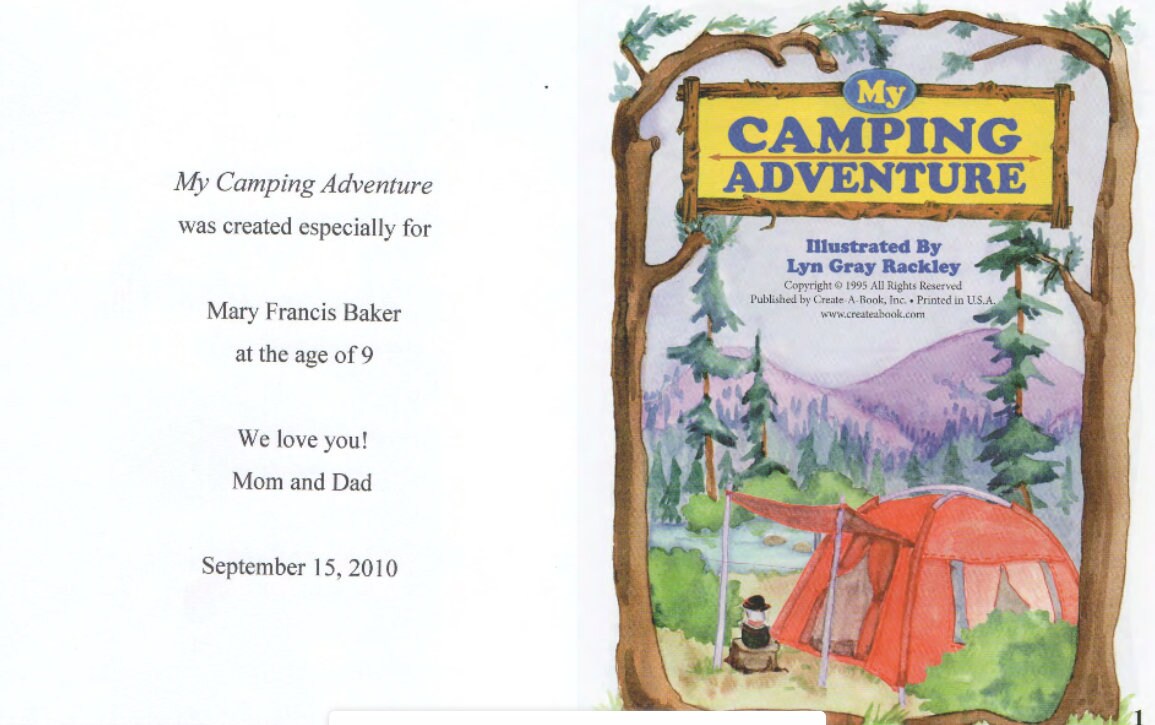 Personalized Children's Book My Camping Adventure - Etsy