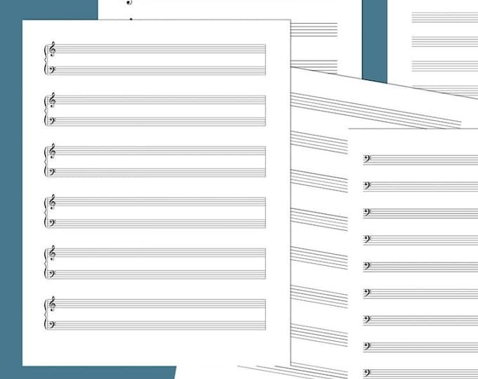 Printable Sheet Music Digital Download Templates - Etsy