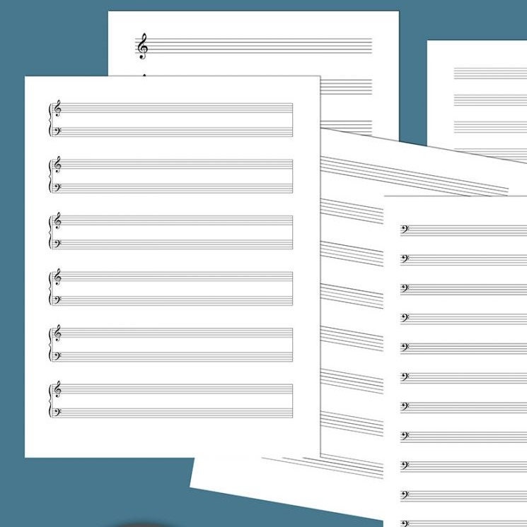 Printable Sheet Music Digital Download Templates - Etsy