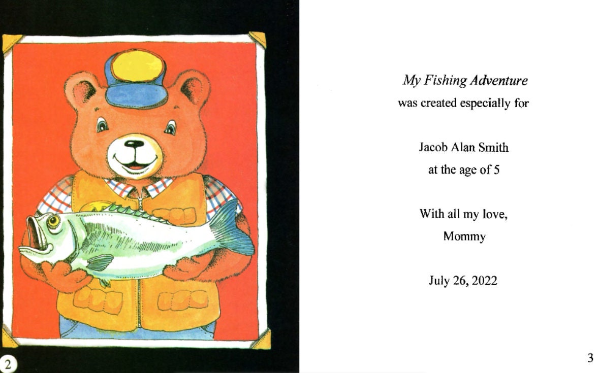 Personalized Children's Book My Fishing Adventure Kids Fishing Book. - Etsy