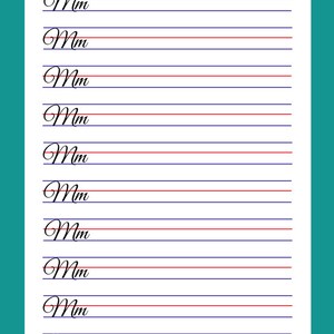 Cursive Alphabet Practice Sheets 26 Pages Digital - Etsy