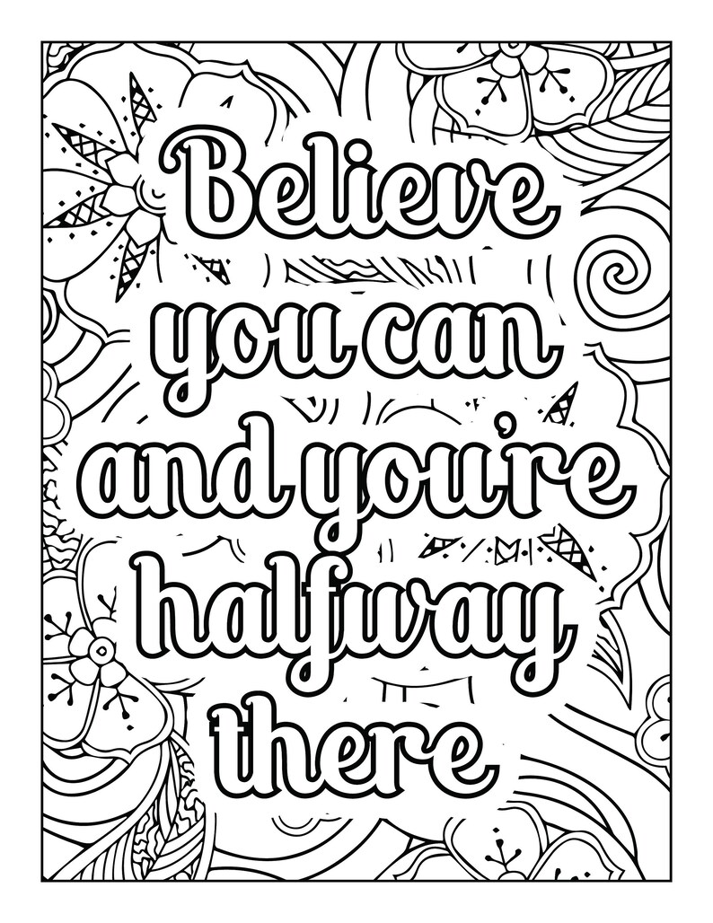 Coloring Pages 260. Quotes Digital Download Coloring Pages - Etsy