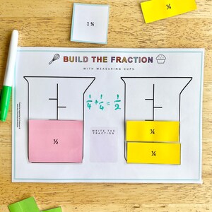 FRACTIONS MATCHING GAME Baking Fractions, Learn Fractions With ...