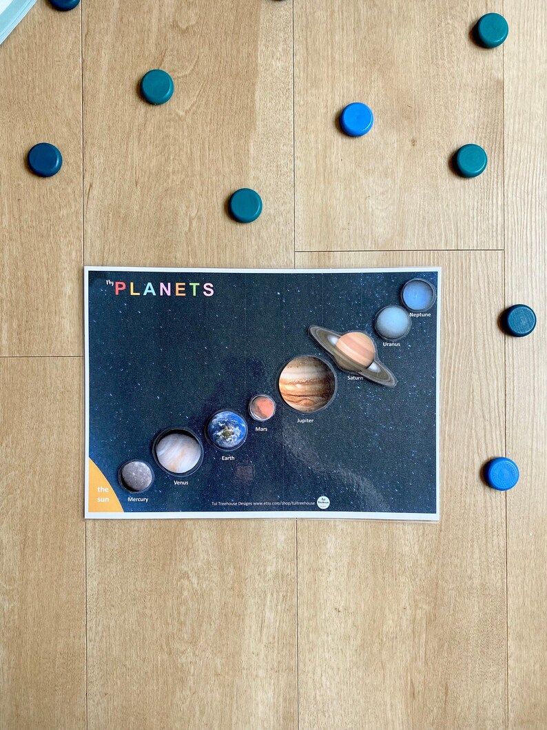 PLANETS Matching Game / Busy Binder Page. Solar System Printable, Space ...