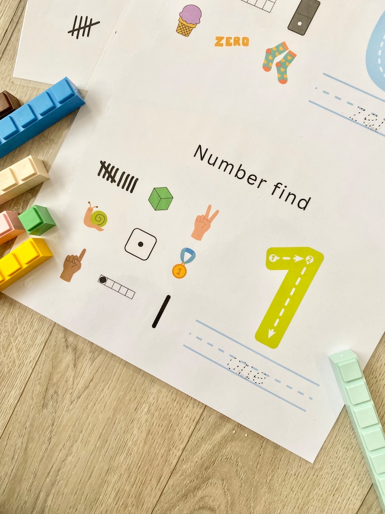 Preschool NUMBER FIND Game. Printable PDF Files. Perfect for a Busy ...