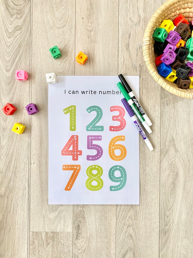 PRESCHOOL NUMBERS PACK - Count, Read, Write. Printable Pdf Files - Etsy