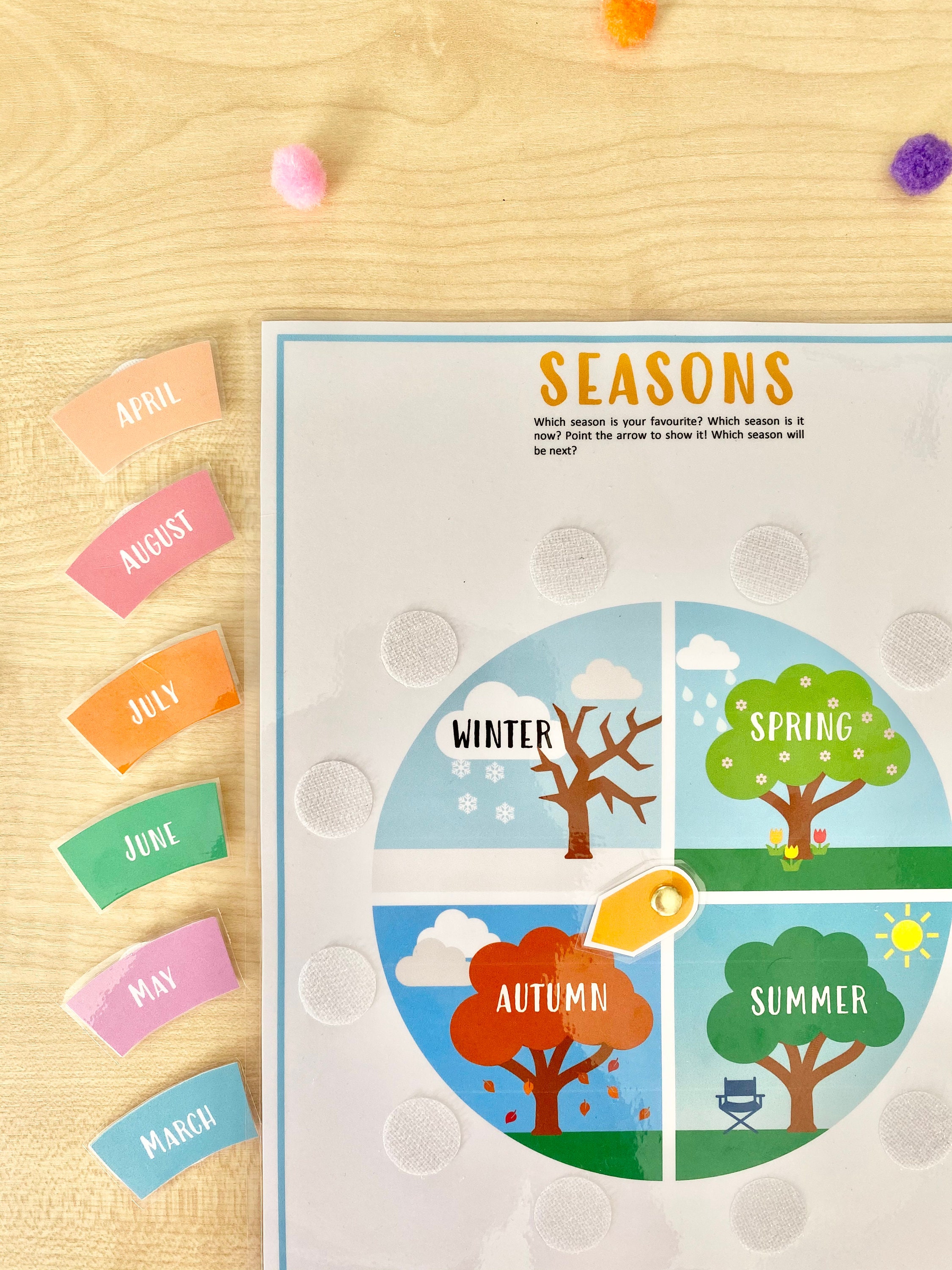 Seasons Printable in Te Reo Maori, Months of the Year Busy Book Sheet ...