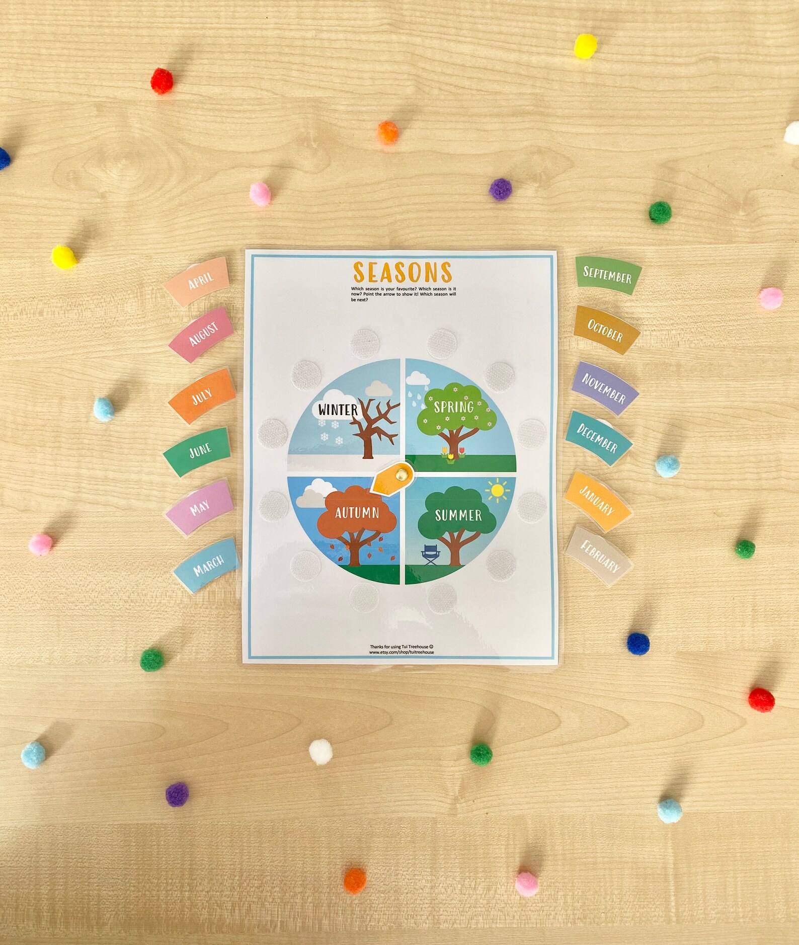 Seasons Printable in Te Reo Maori, Months of the Year Busy Book Sheet ...