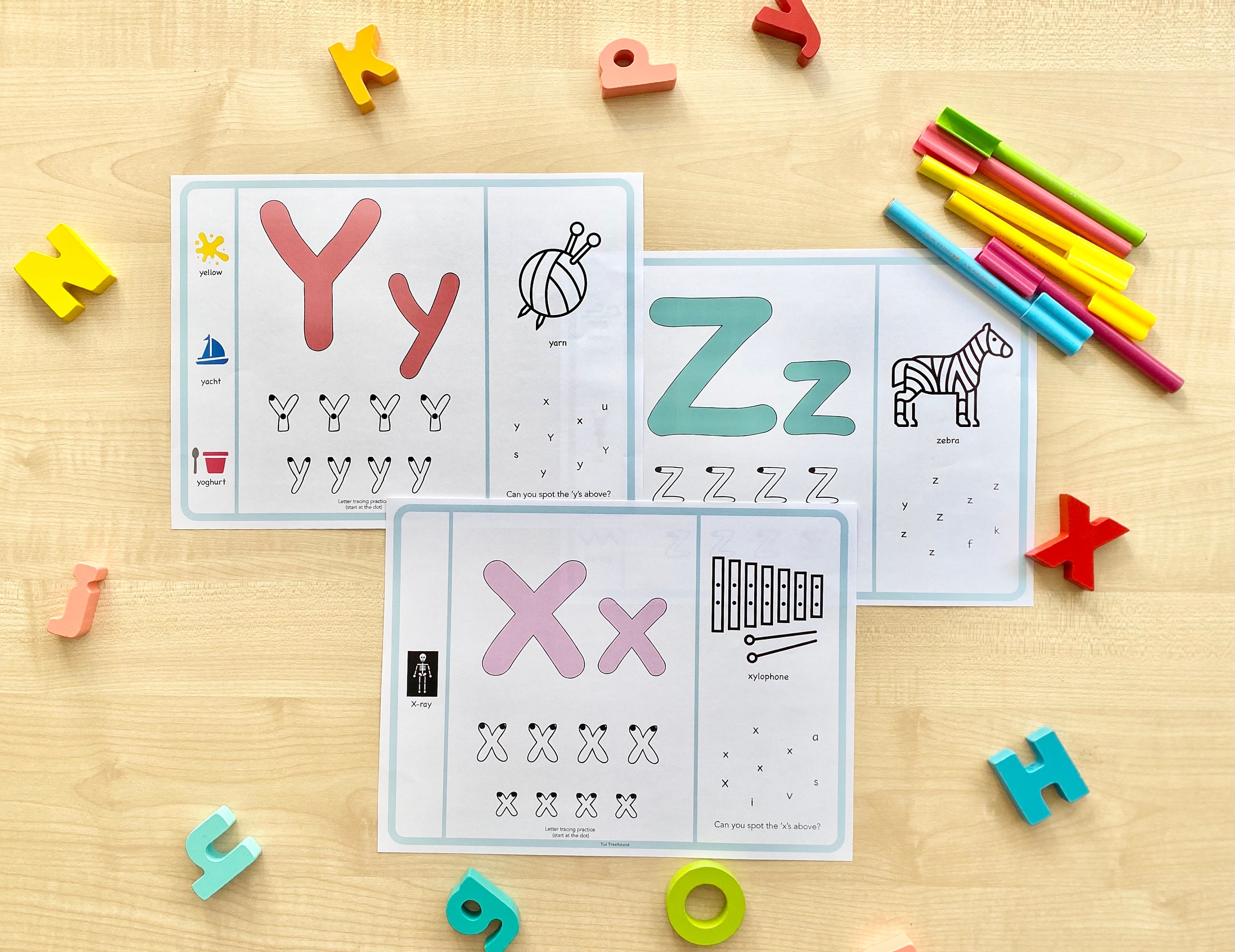 Alphabet Learning Mats Set, Alphabet Playdough Mat, Letter Tracing ...