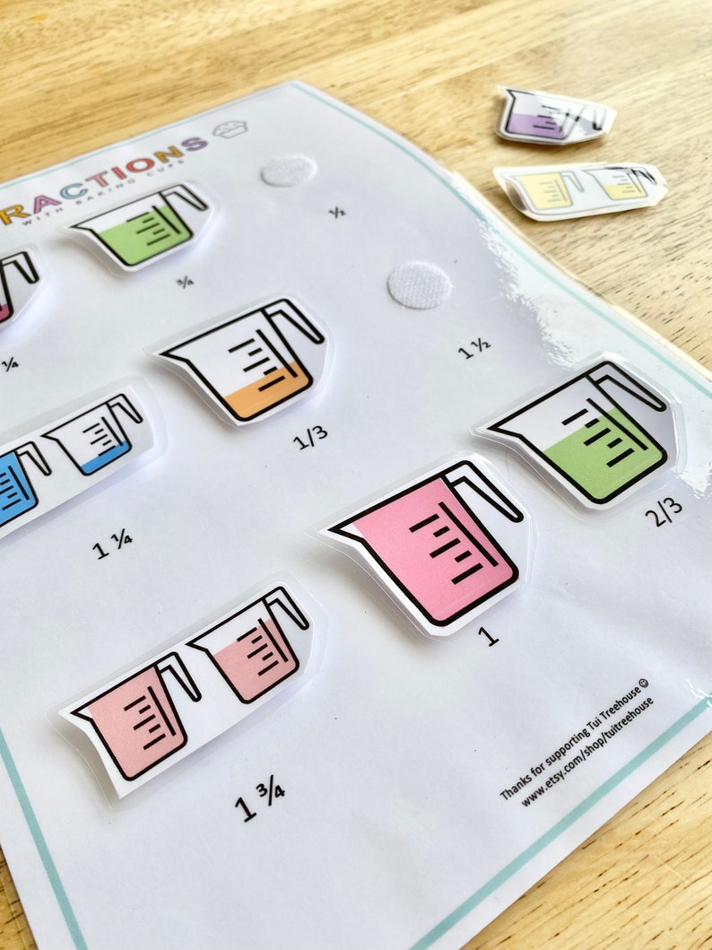 FRACTIONS MATCHING GAME Baking Fractions, Learn Fractions With ...