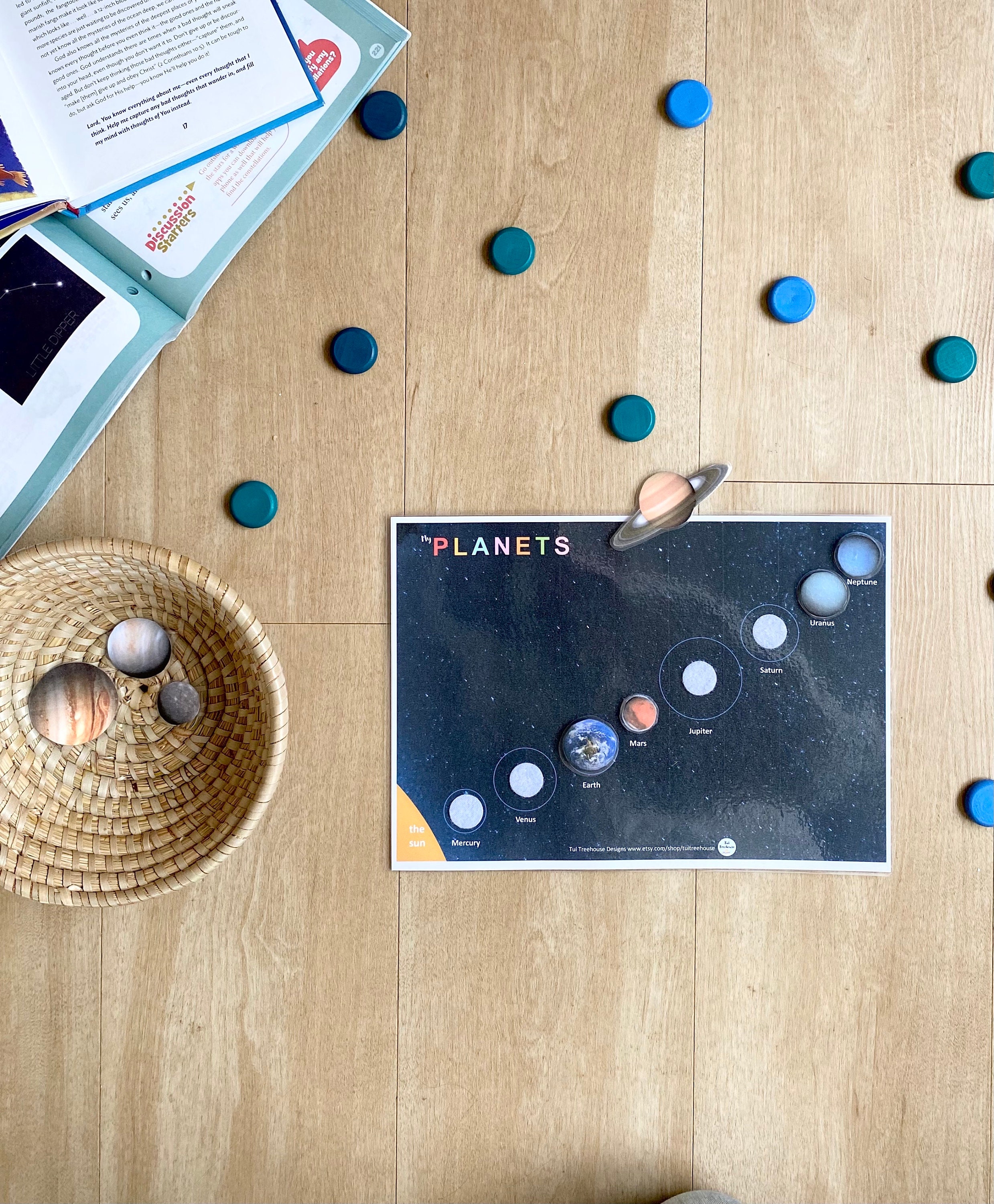 Planets Matching Game / Busy Binder Page. Solar System Printable, Space ...