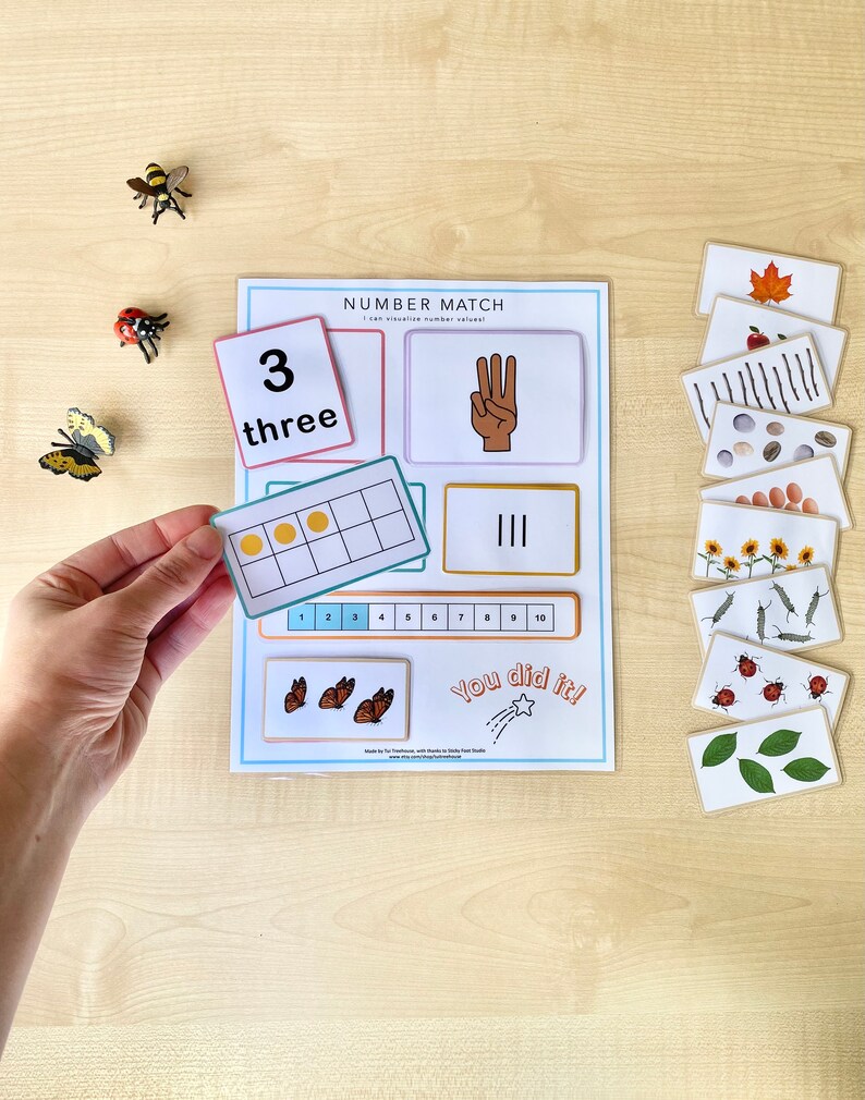 Number Match Printable Number Match Game Busy Book Number - Etsy