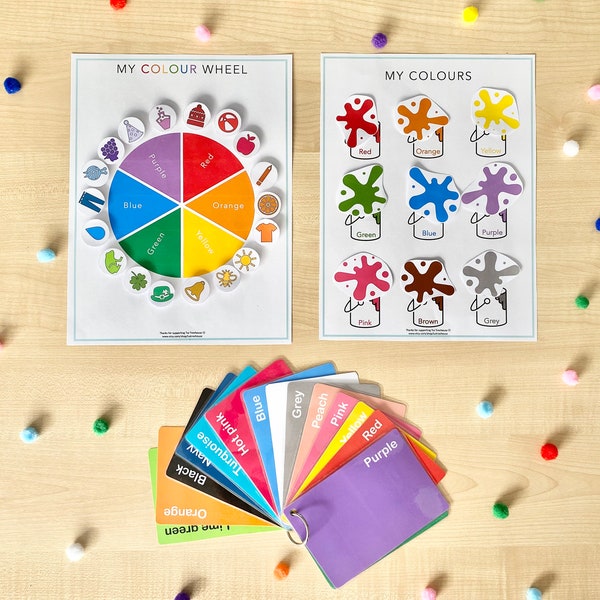 Color Wheel Worksheet Printable - Etsy