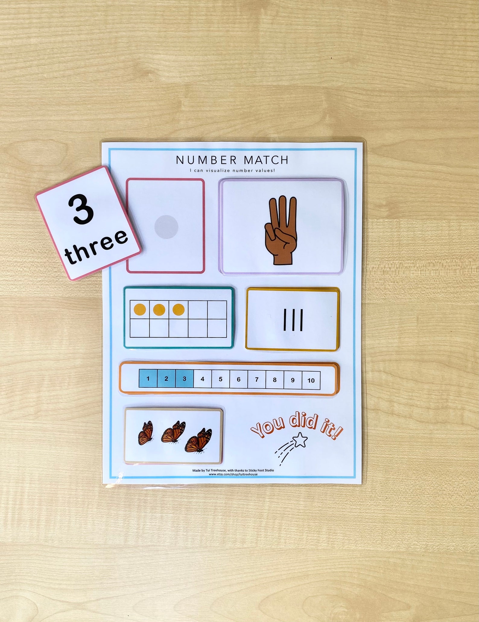 Number Match Printable Number Match Game Busy Book Number - Etsy