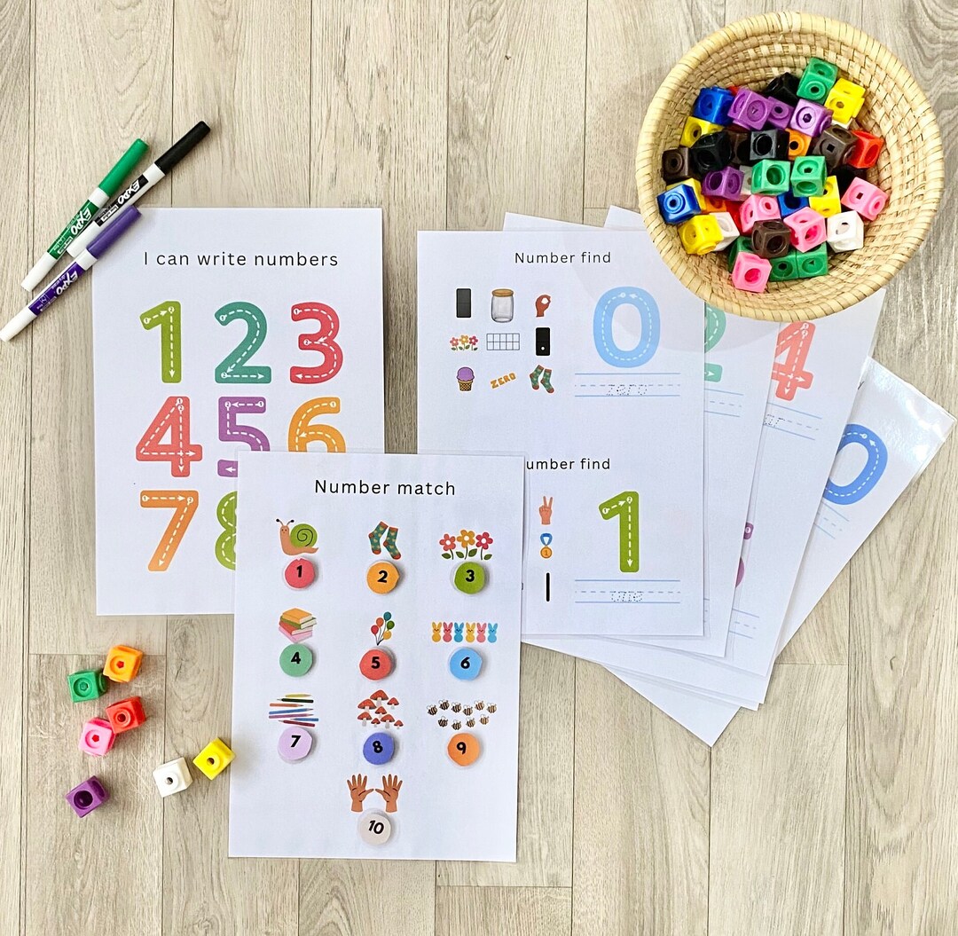 PRESCHOOL NUMBERS PACK - Count, Read, Write. Printable Pdf Files - Etsy