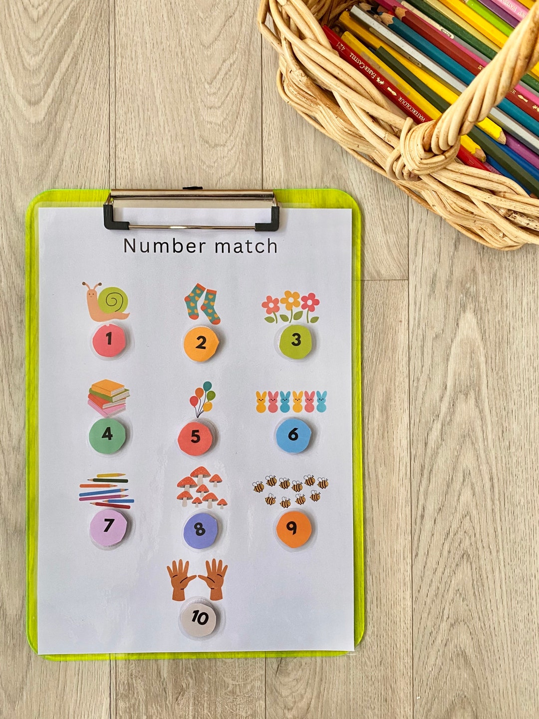 NUMBER MATCH GAME, Velcro Busy-book Game, Printable Pdf Files - Etsy