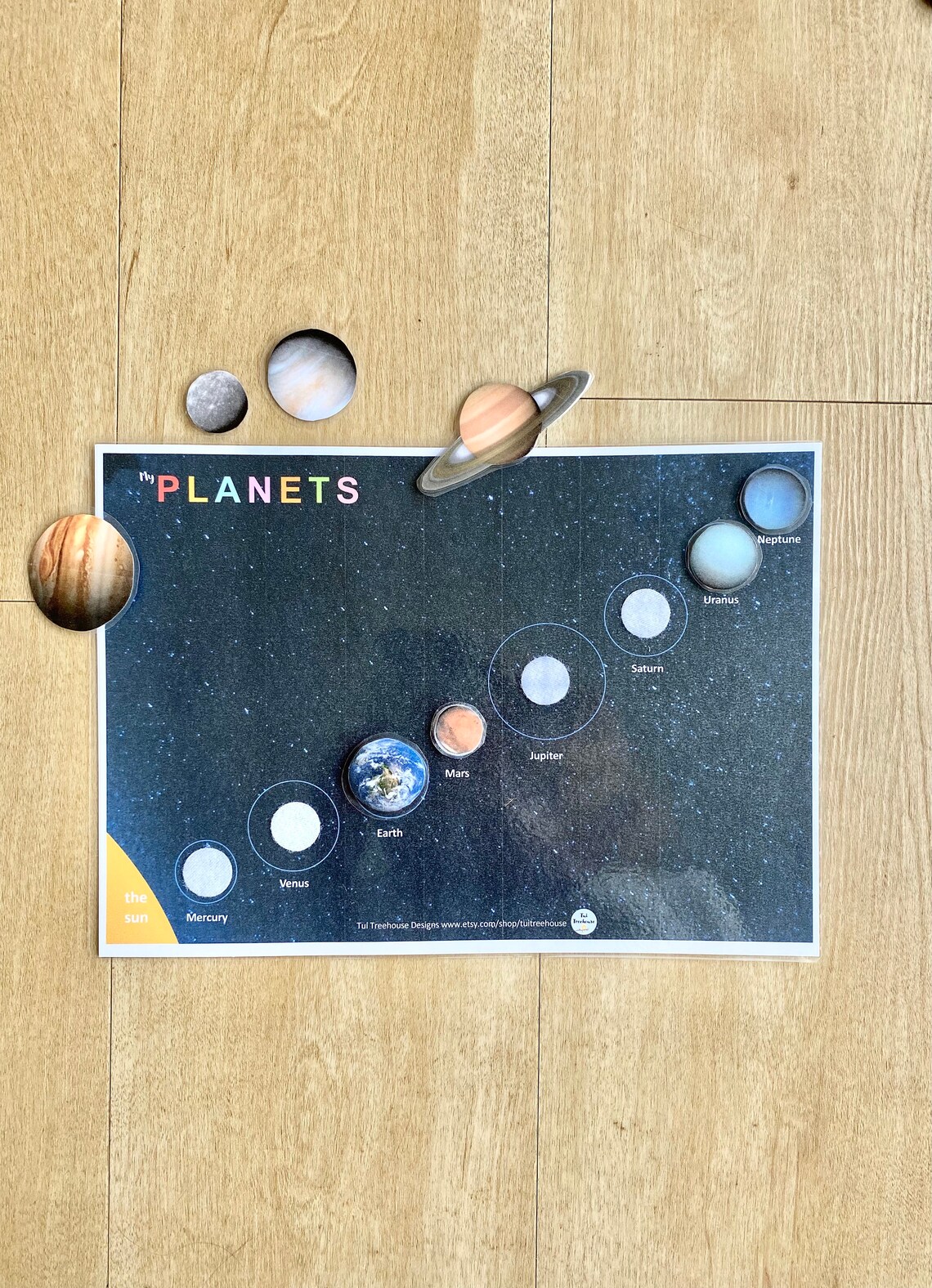 Planets Matching Game / Busy Binder Page. Solar System Printable, Space ...