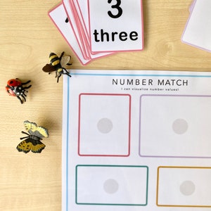 NUMBER MATCH Printable - Number Match Game, Busy Book, Number ...