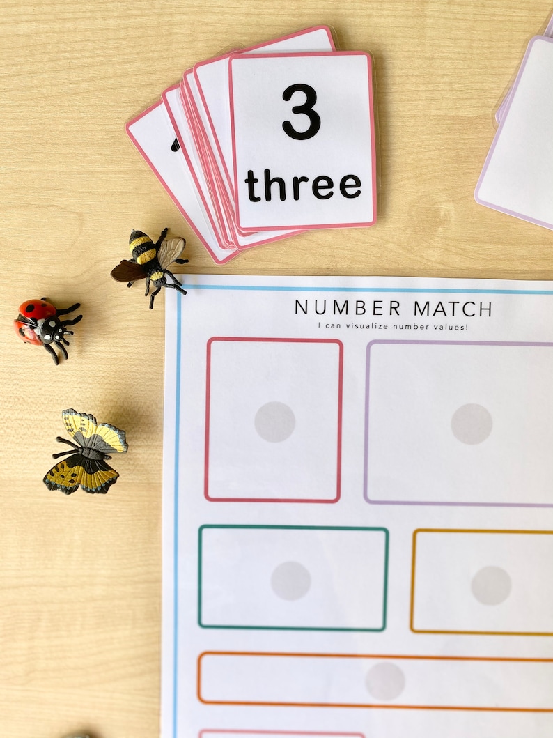 Number Match Printable Number Match Game Busy Book Number - Etsy