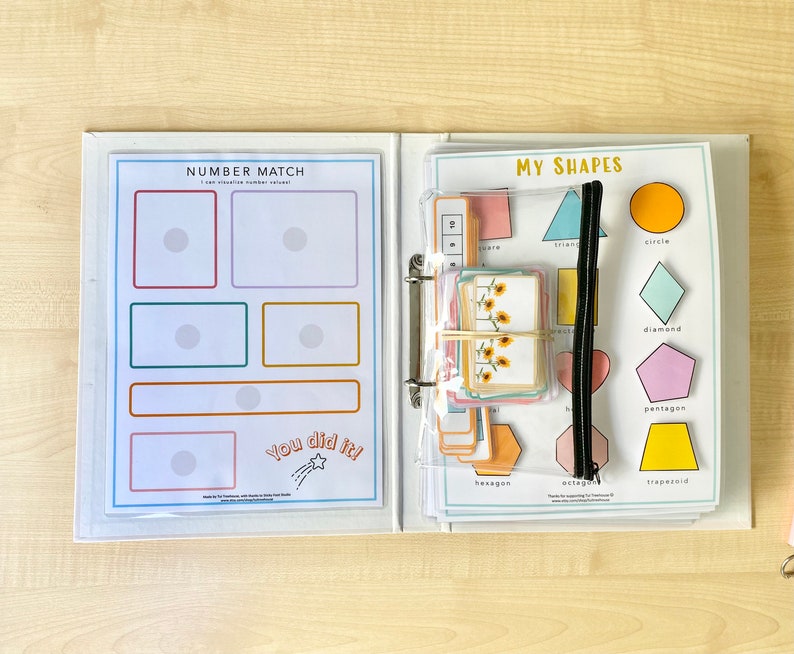 Number Match Printable Number Match Game Busy Book Number - Etsy