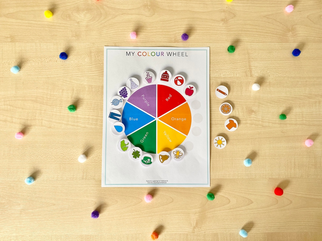 COLOUR WHEEL MATCHING, Color Matching, Preschool Colors Printable ...