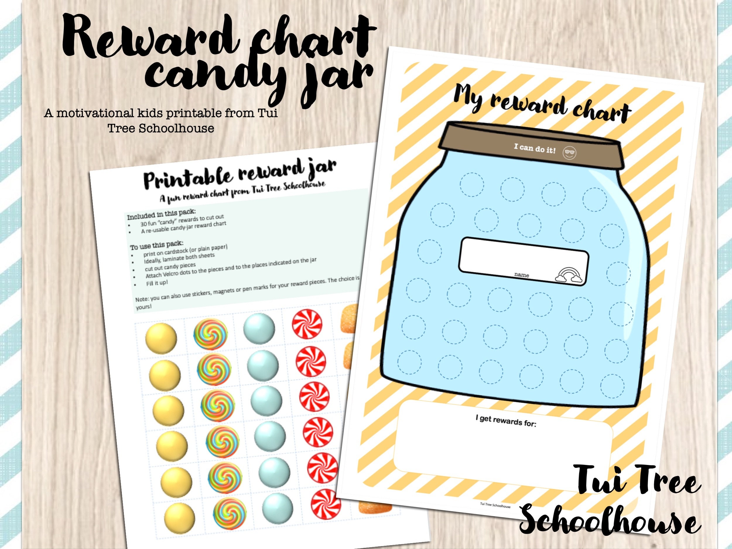 Sticker Chart, Reusable Reward Chart, Candy Jar Design - Orange - Etsy ...