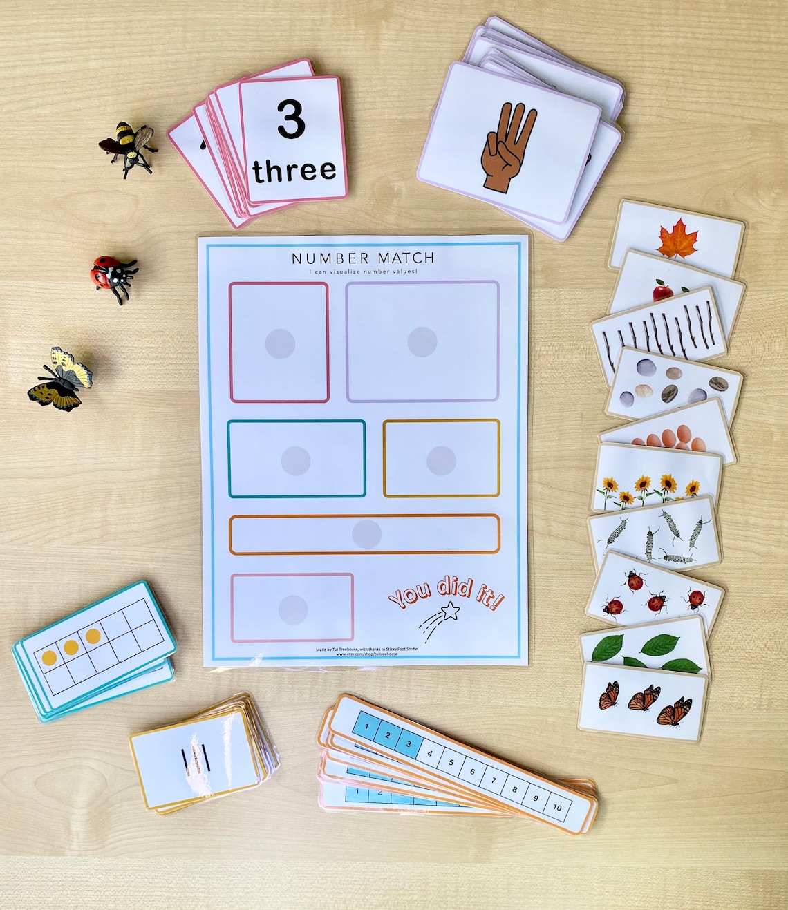 Number Match Printable Number Match Game Busy Book Number | Etsy UK