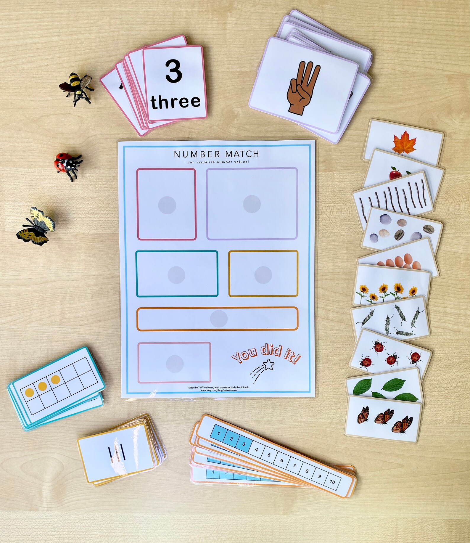 Number Match Printable Number Match Game Busy Book Number - Etsy
