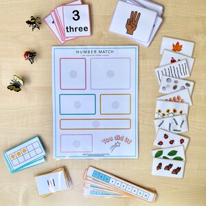 NUMBER MATCH Printable - Number Match Game, Busy Book, Number ...