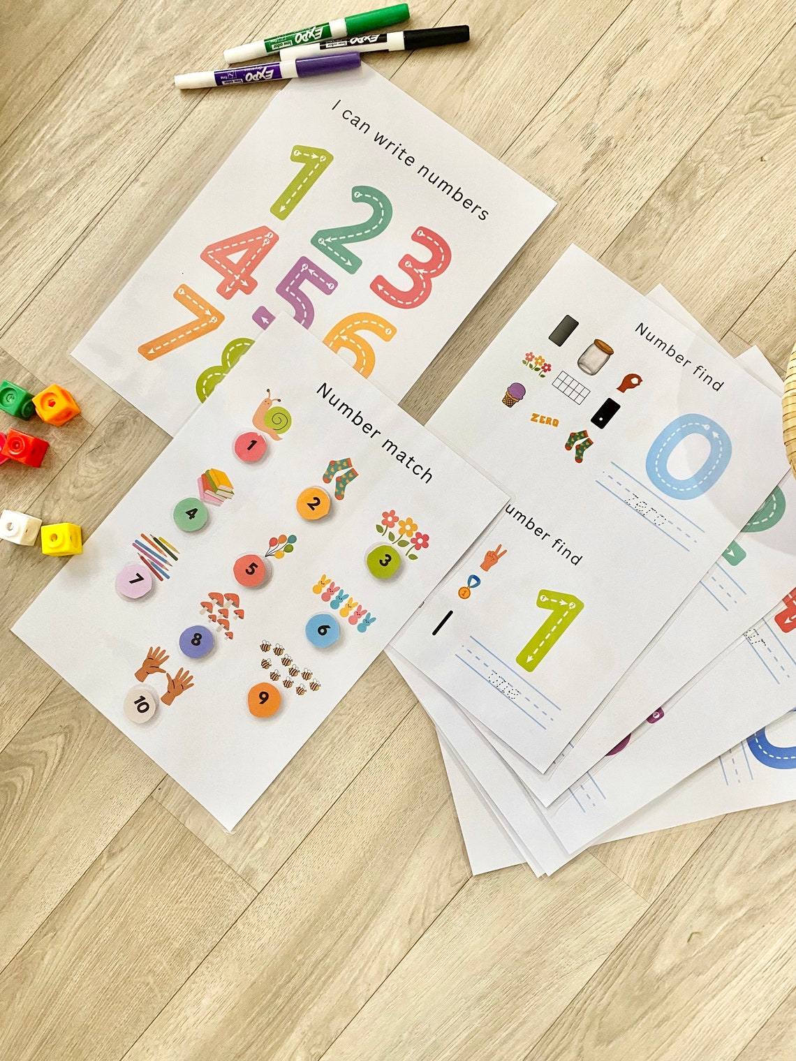 PRESCHOOL NUMBERS PACK - Count, Read, Write. Printable Pdf Files - Etsy