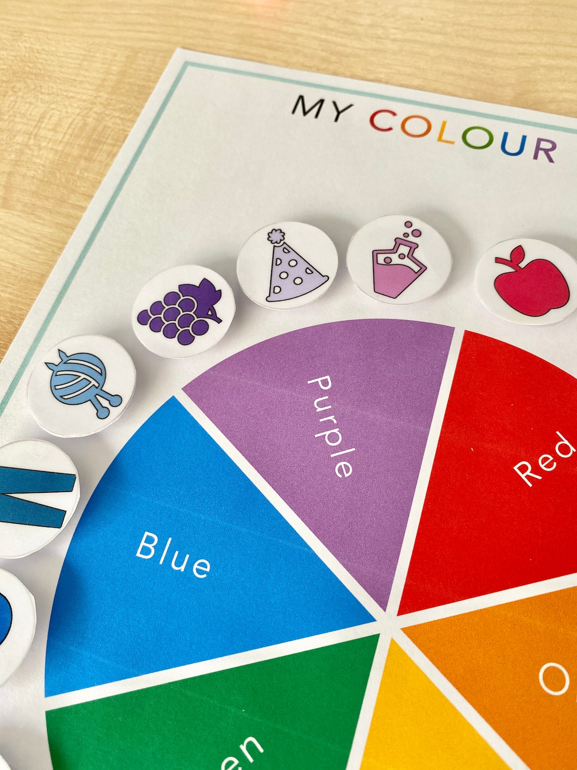 COLOUR WHEEL MATCHING, Color Matching, Preschool Colors Printable ...