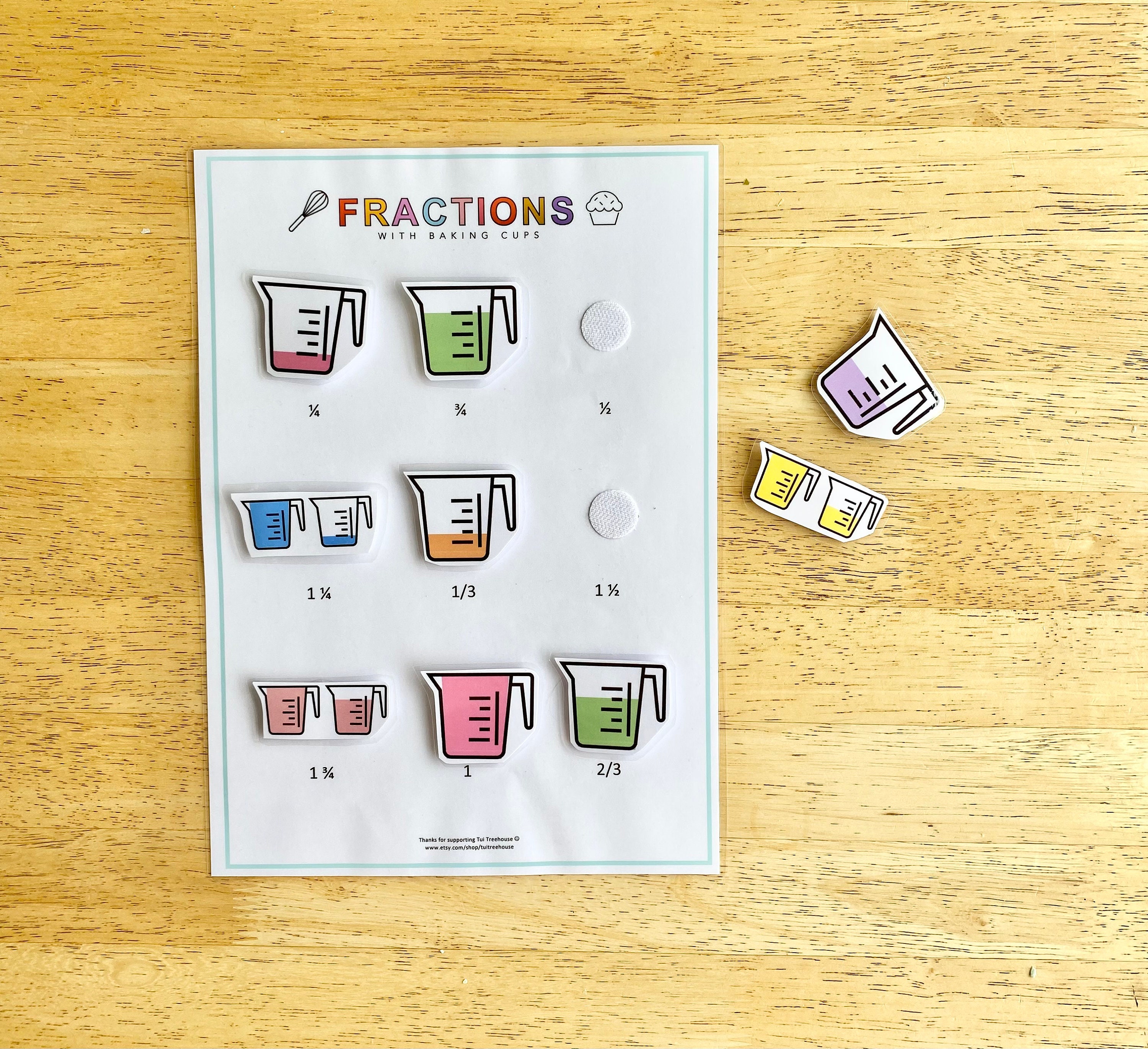 FRACTIONS MATCHING GAME Baking Fractions, Learn Fractions With ...
