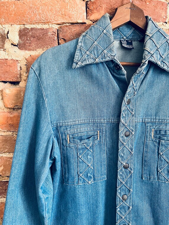 VTG 70s JEANS JOINT Denim Jacket Sears Men’s Store Hi… - Gem