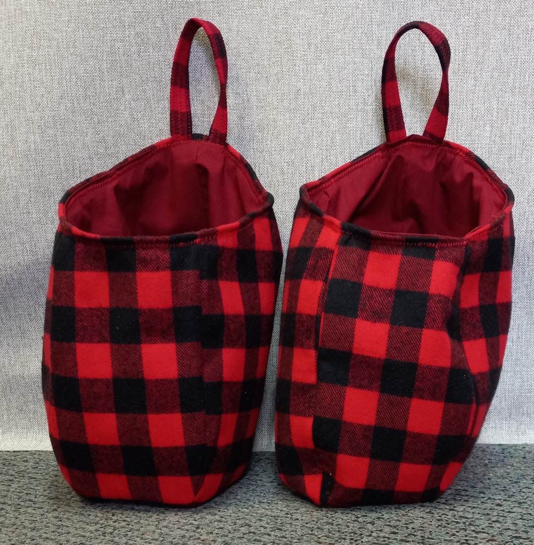 STORAGE BAGS, Hanging Pods, Buffalo Check - Etsy