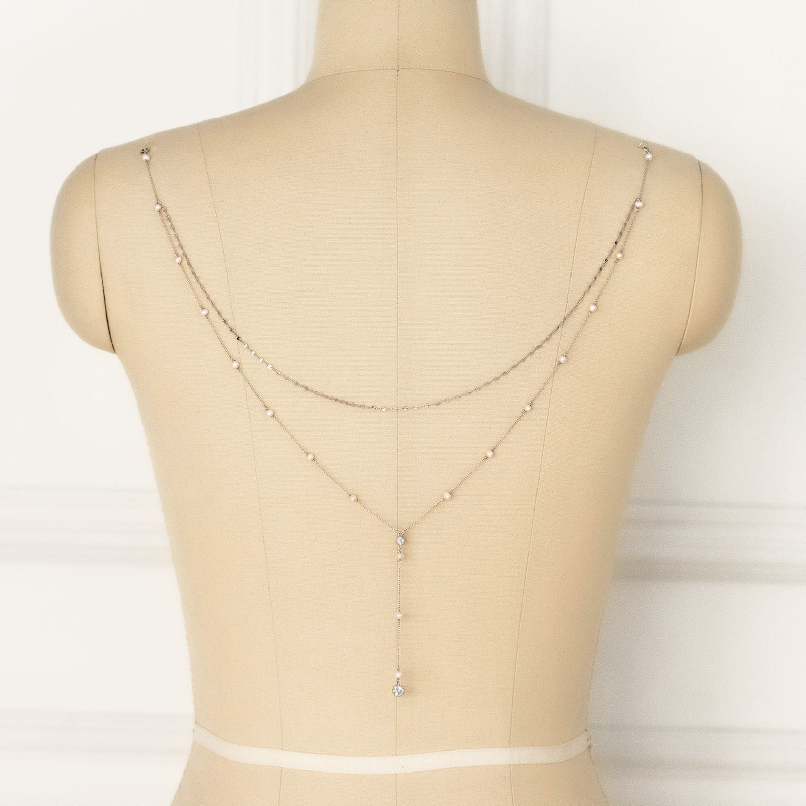 Pearl Back Jewelry Wedding Back Necklace Bridal Jewelry - Etsy