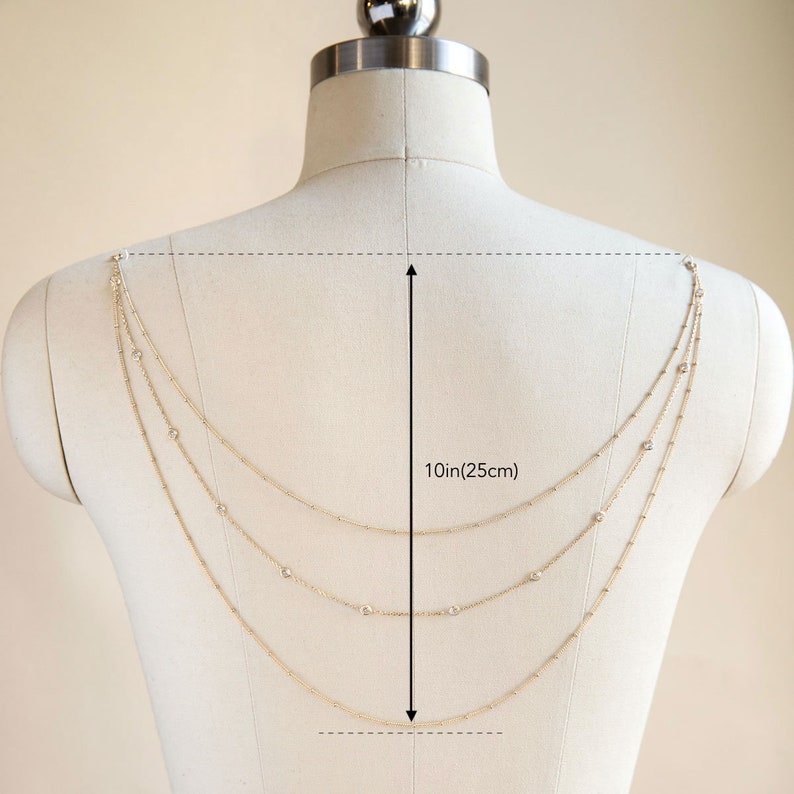 Back Jewelry Clip Wedding Jewelry Back Necklace Wedding | Etsy