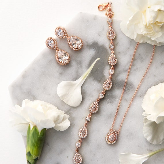Rose gold artificial necklace store