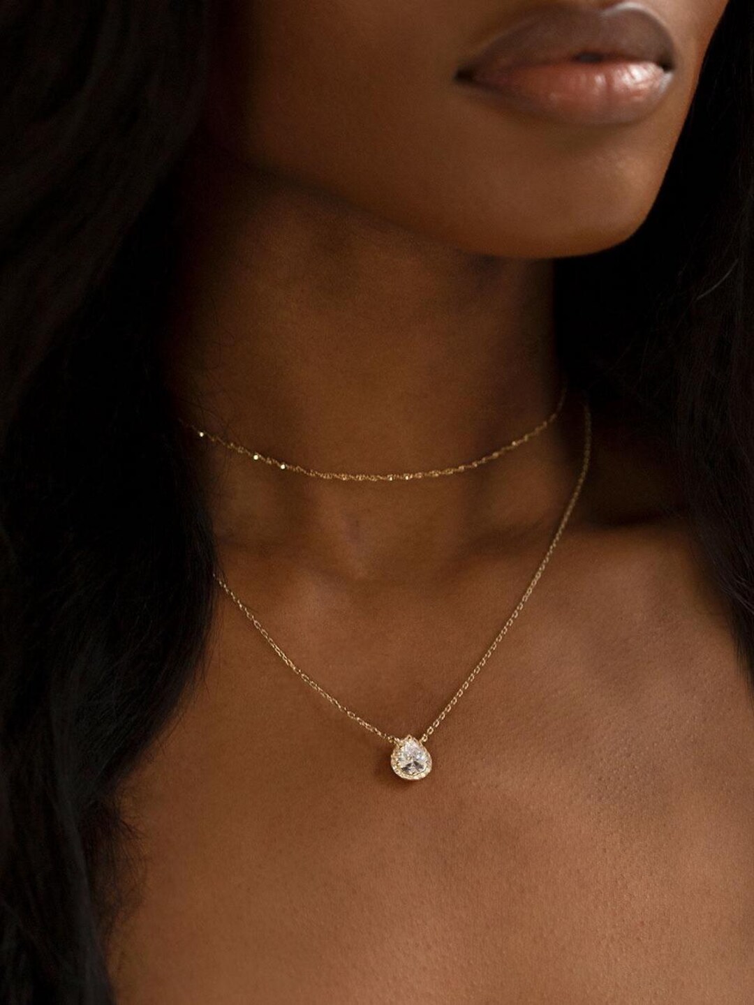 Pendant Necklace Add-on: Wedding Jewelry Front Necklace - Etsy
