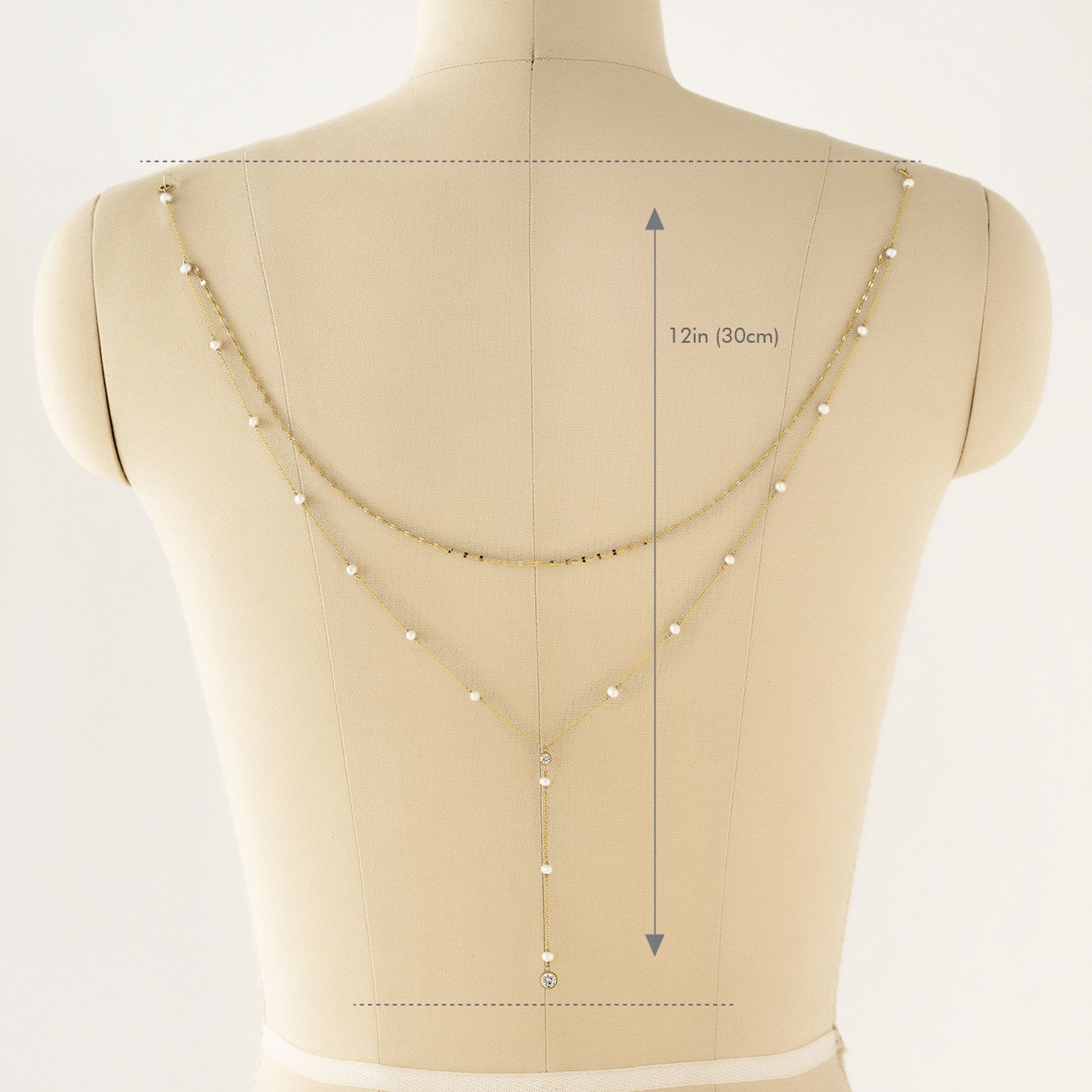 Pearl Back Jewelry Wedding Back Necklace Bridal Jewelry - Etsy