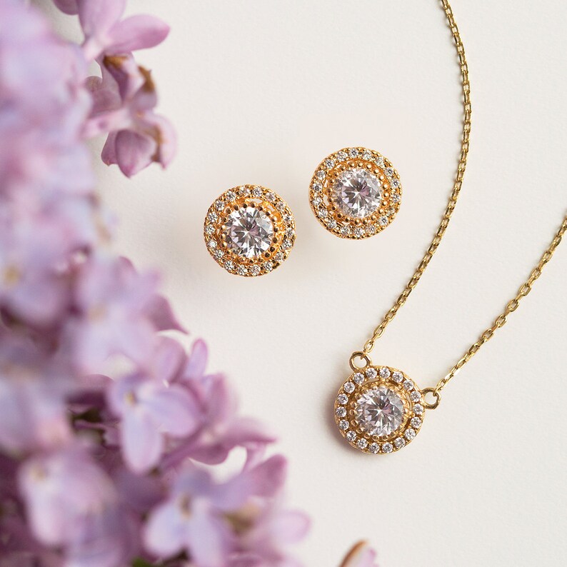Bridesmaid Gift Bridal Party Jewelry Set Gold Jewelry Set | Etsy