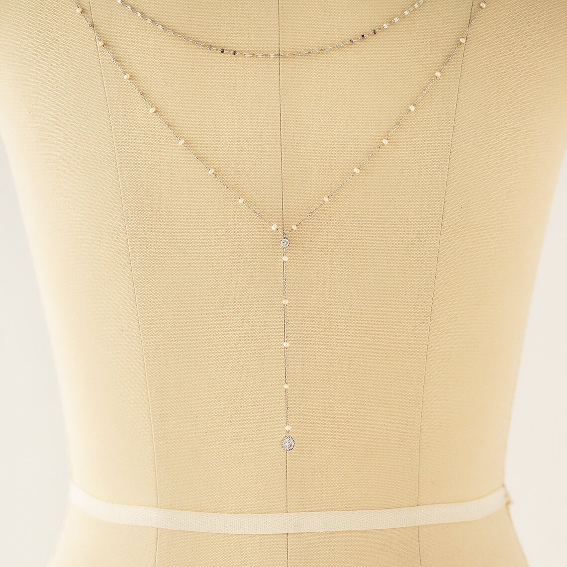 Pearl Back Necklace Freshwater Pearl Back Jewelry With Clips - Etsy