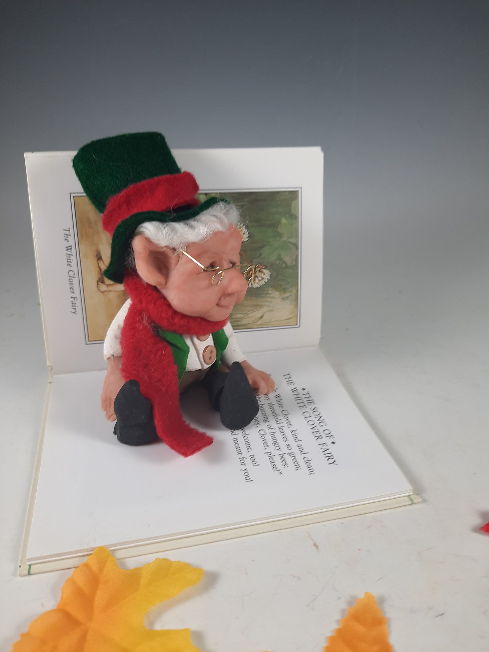 Elf Figure/polymer Elf Doll/barney the Bookworm - Etsy