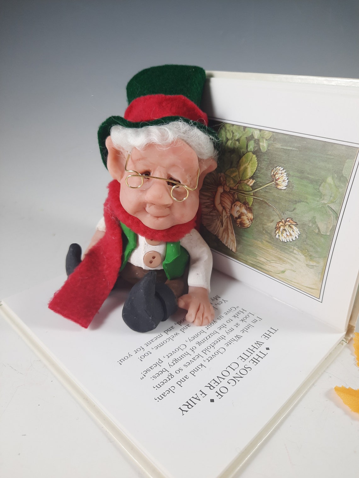 Elf Figure/polymer Elf Doll/barney the Bookworm - Etsy