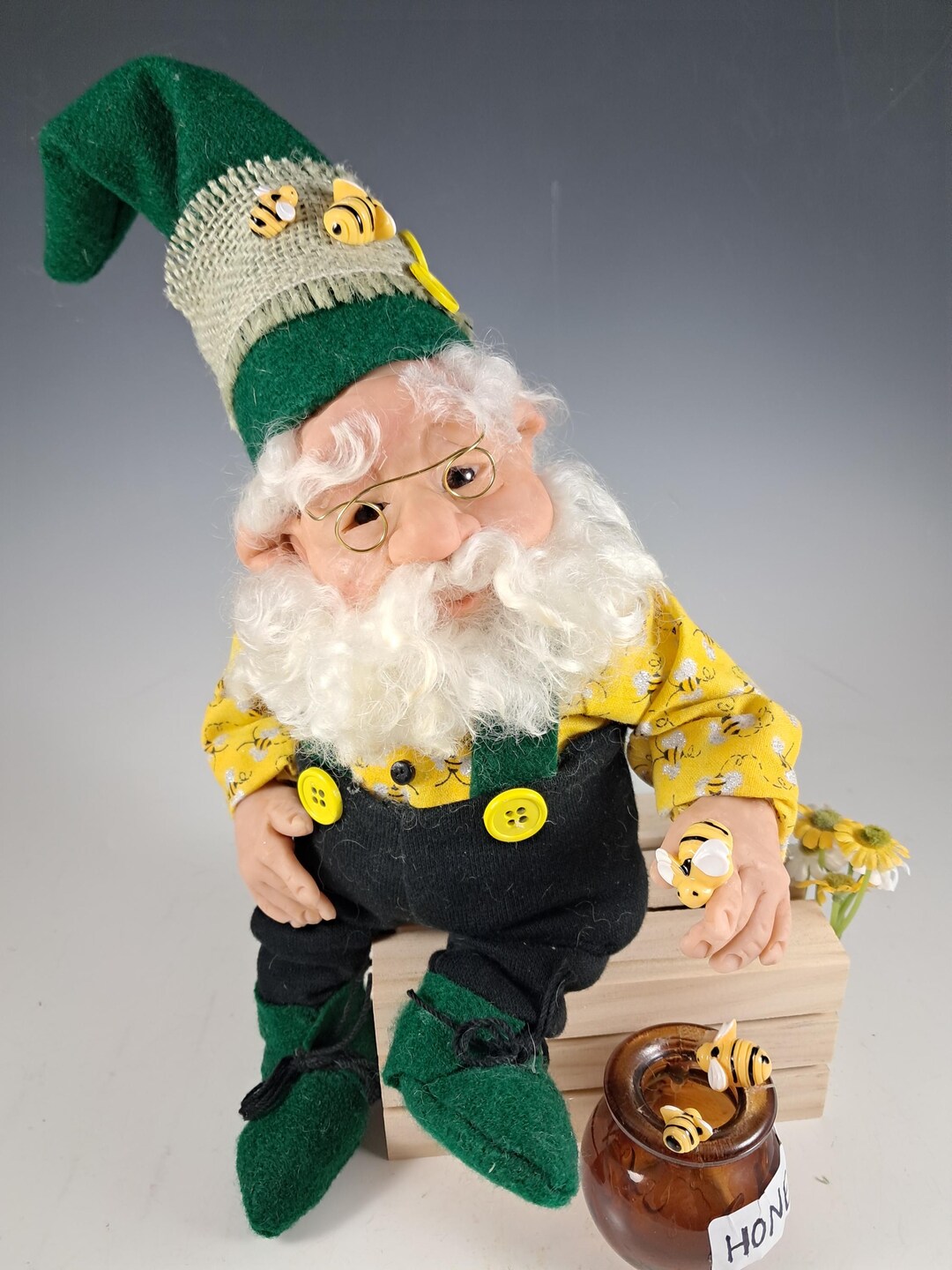 Elf Timothy Enjoying His Honey, Elf Art Doll - Etsy