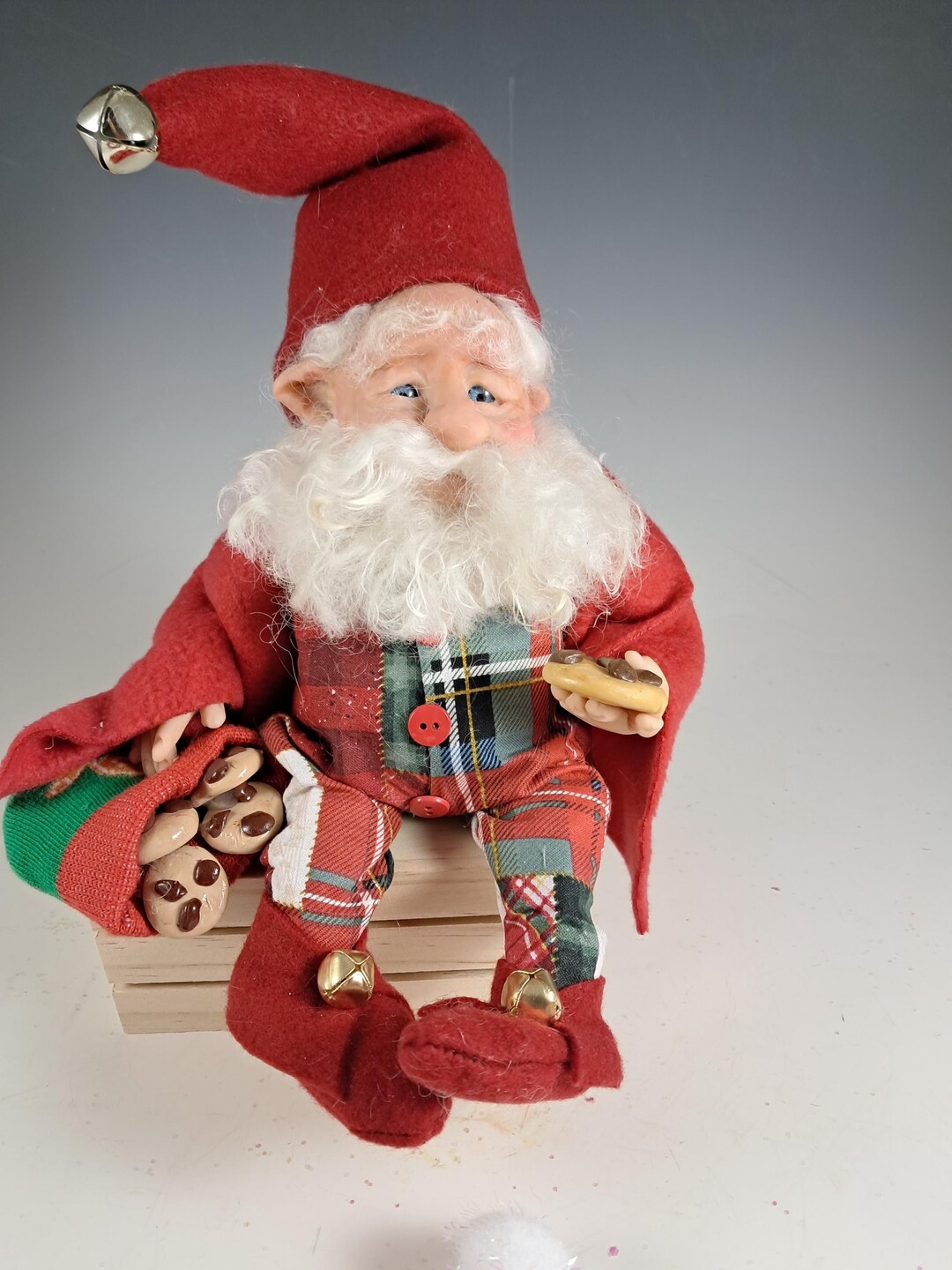 Jimmy the Cookie Thief Elf Art Doll, Handmade Figure - Etsy