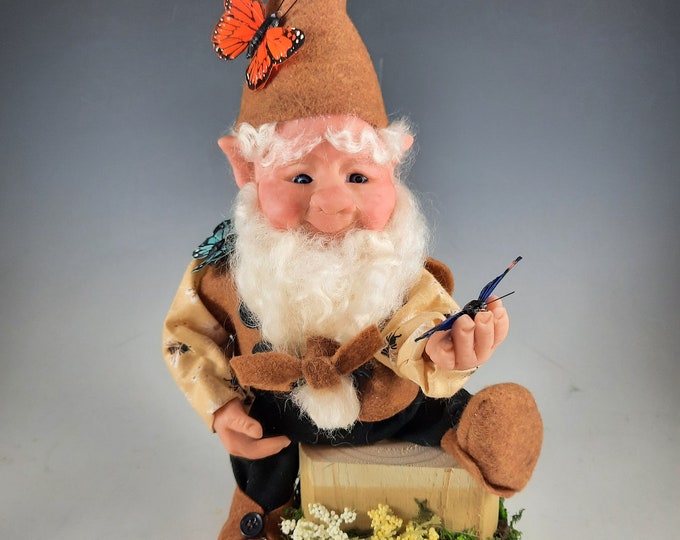 Elf Art Doll/elf Doll/woodland Elf Doll/"alex the Butterfly Whisperer ...