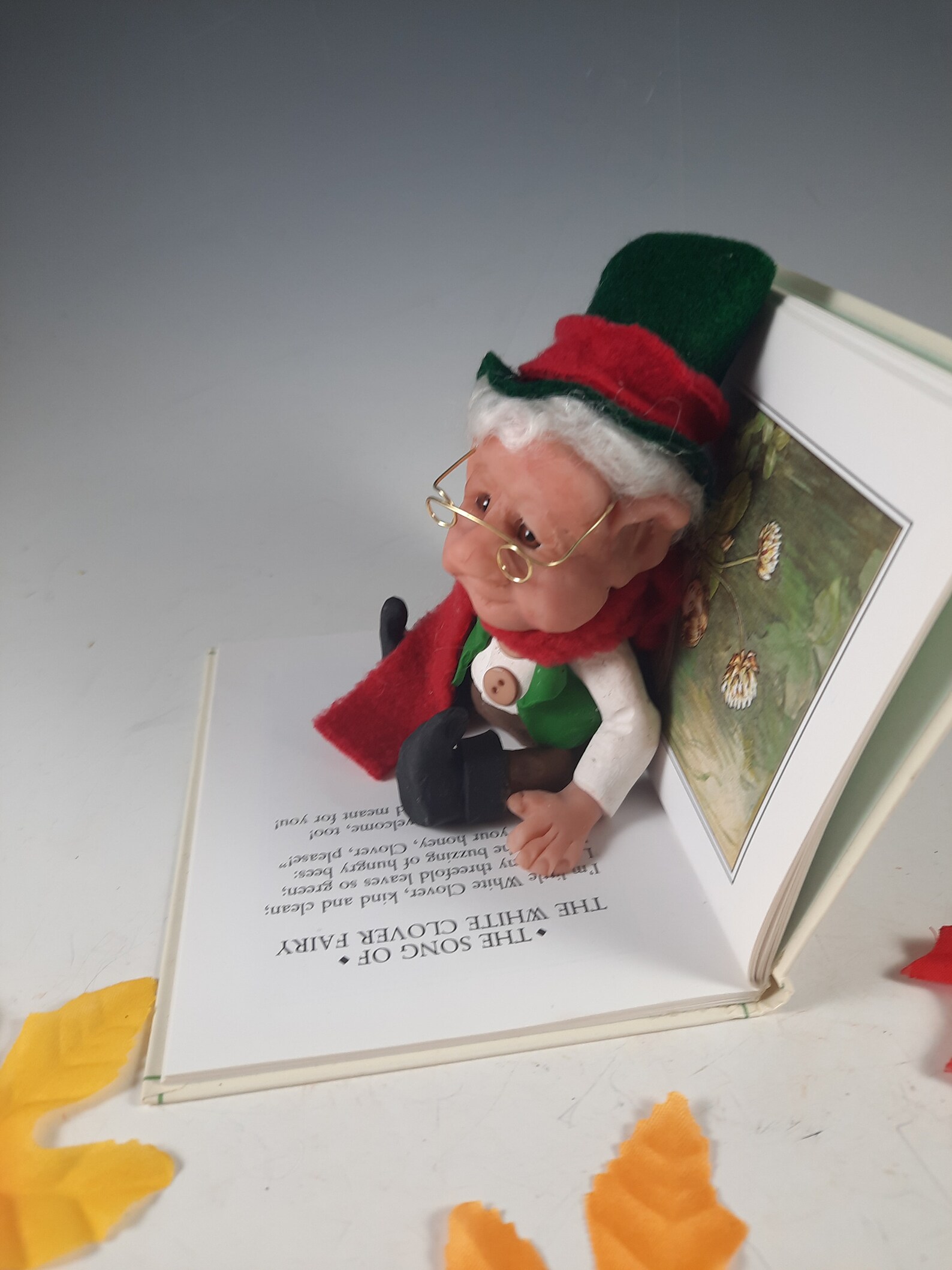Elf Figure/polymer Elf Doll/barney the Bookworm - Etsy