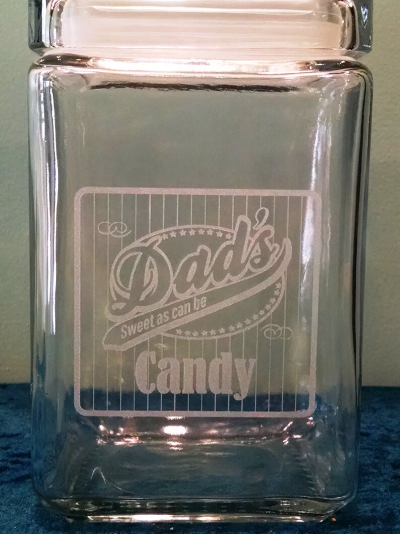 VINTAGE Square Candy Jar With Lid / FREE Personalization - Etsy