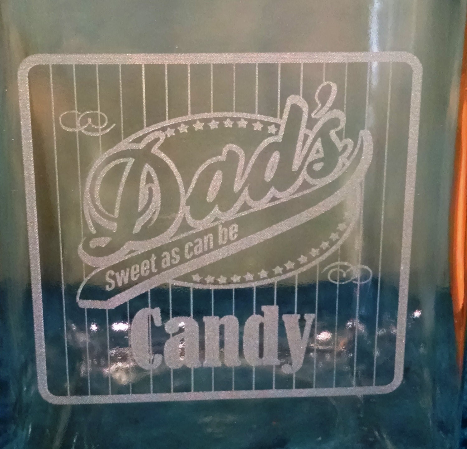 VINTAGE Square Candy Jar With Lid / FREE Personalization - Etsy